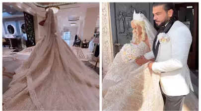 Anda Adam, rochie de 20 kilograme la nunta cu Yosif Mohaci. Artista a ...