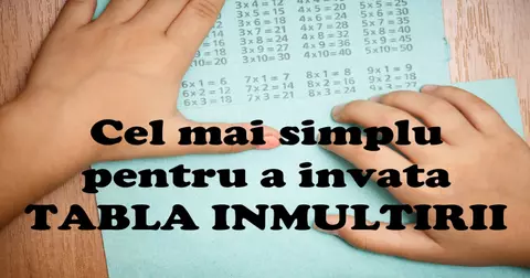 Cel mai simplu truc cu care copiii pot invata tabla inmultirii ...