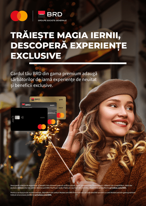 Experiențe exclusiviste doar pentru posesorii de carduri BRD Mastercard Premium