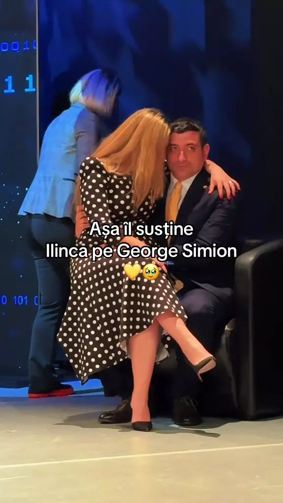 George Simion și soția lui, Ilinca, în culisele dezbaterii de la Euronews (6) | Unica.ro