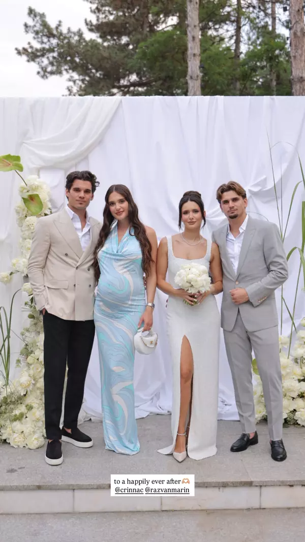 Ianis și Elena Hagi au fost nași de cununie. Cum arată ținuta purtată ...