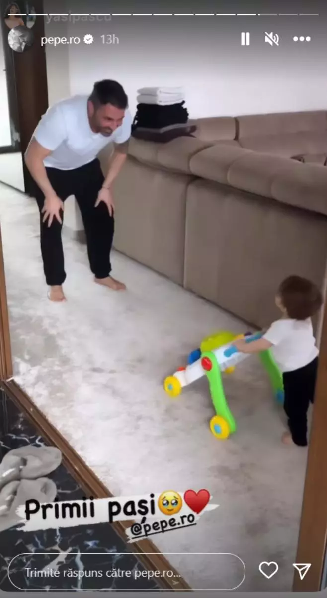 Fiul lui Pepe a făcut primii pași, la 8 luni. Imagini emoționante cu ...