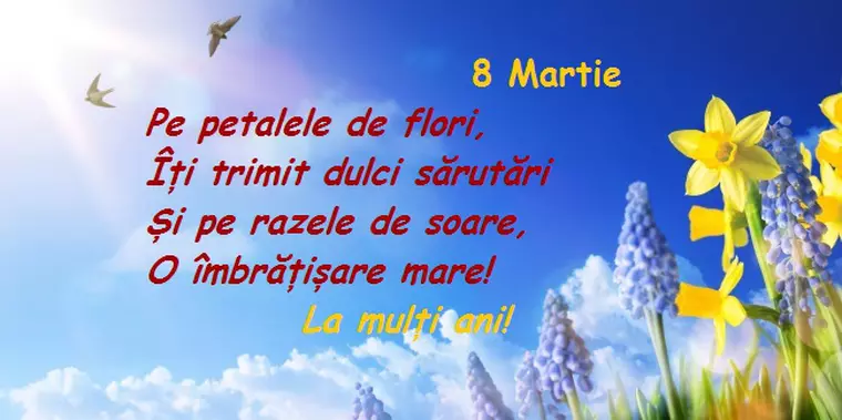 Felicitări și mesaje cu imagini de 8 Martie | Unica.ro