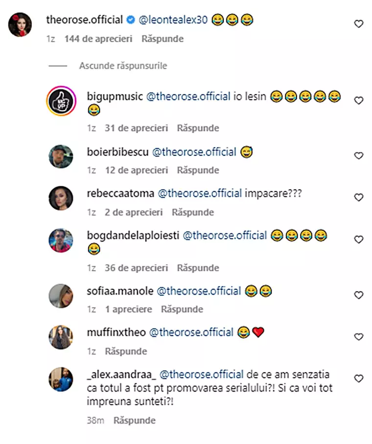 Dovada că Theo Rose și Alex Leonte au rămas în relații bune după despărțire | Unica.ro