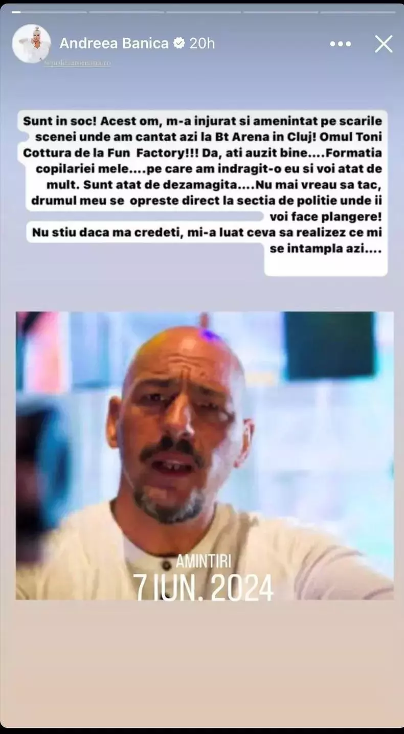 Andreea Bănică, amenințată de Toni Cottura: „Drumul meu se oprește ...