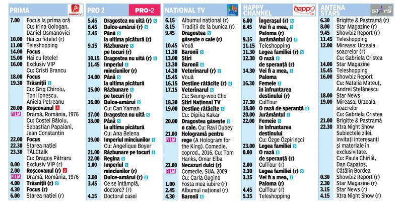 Programe TV pentru azi, marți, 29 iunie 2021 - TVmania.ro