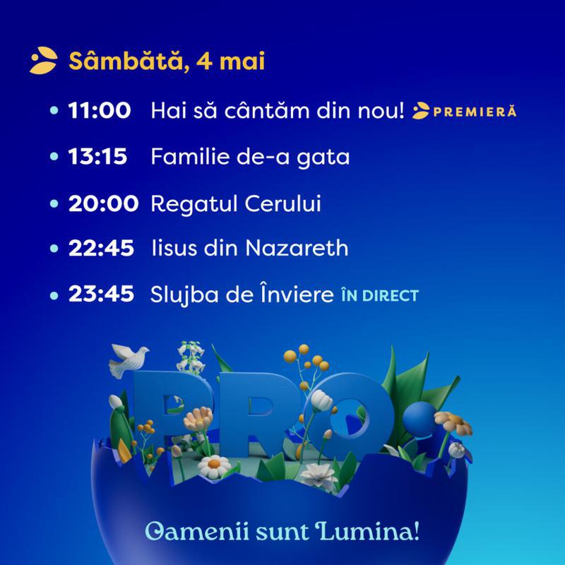 Program TV Pro TV de Paște, 3-6 mai 2024. Producții apreciate, filme în ...