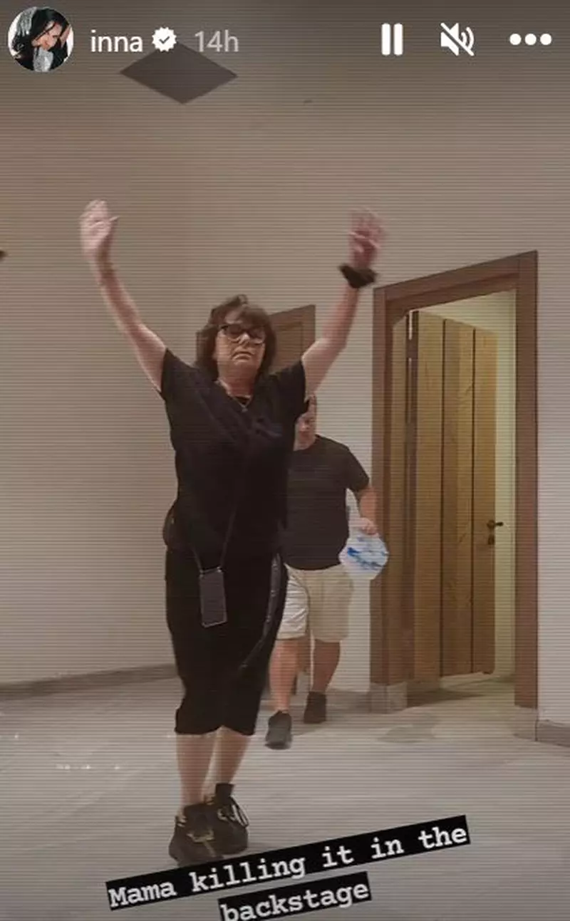 INNA a dezvăluit imagini inedite cu mama ei, în culisele unui concert ...