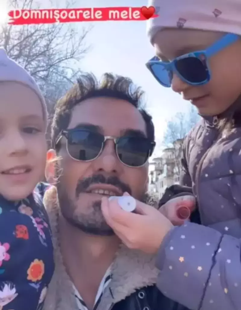 George Burcea, imagine emoționantă alături de fiicele lui. Actorul a ...