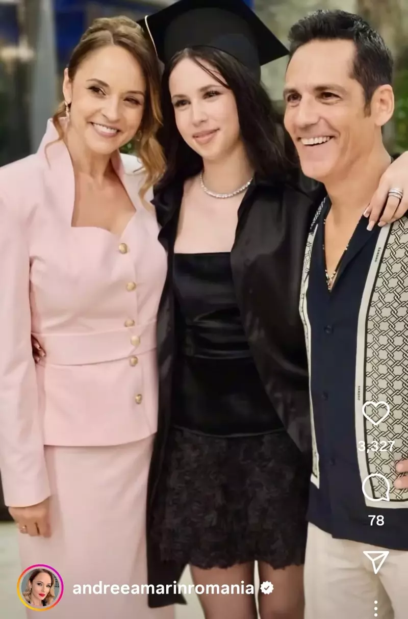 Ștefan Bănică și Andreea Marin, din nou ca o familie la absolvirea ...