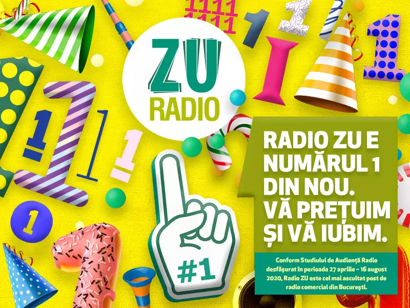 Radio ZU este radioul comercial NUMĂRUL 1 în București